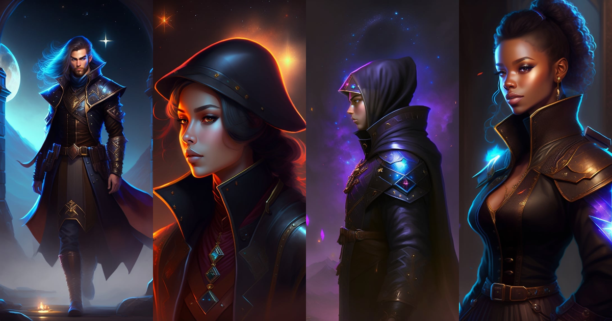 Lexica - Multi dimensional shadow, D&D character art, dark fantasy ...