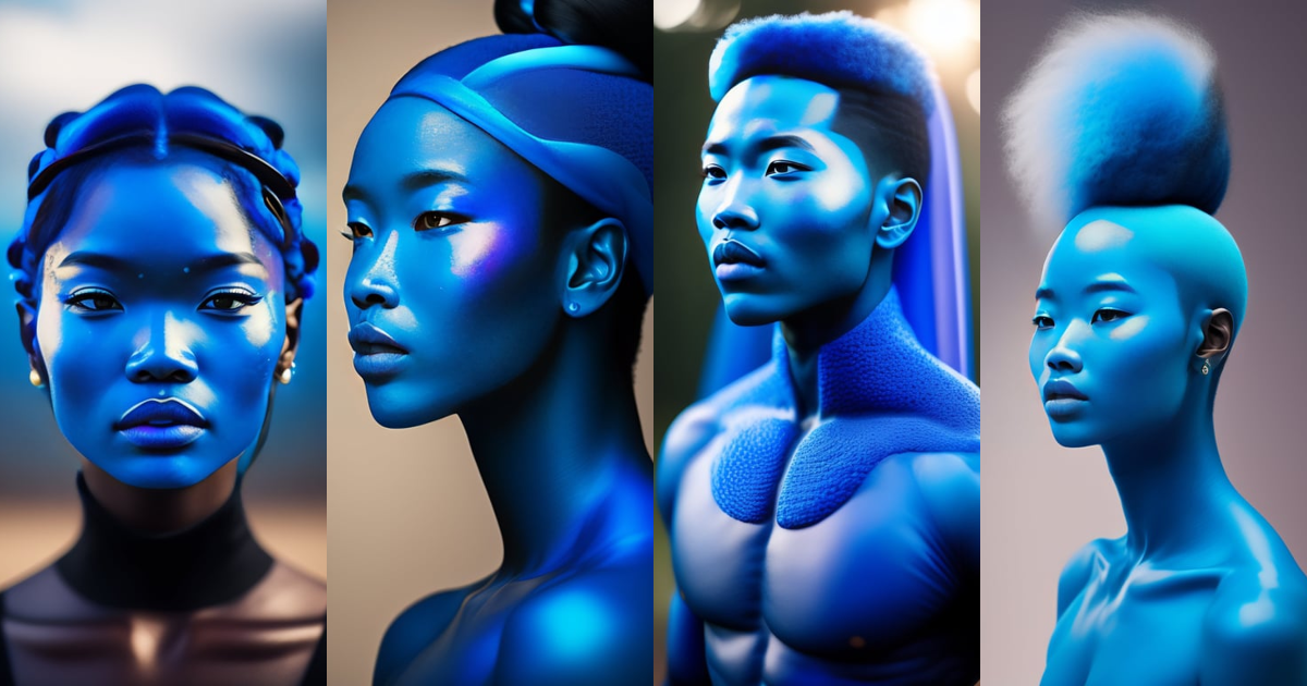 Lexica - Blue skin human