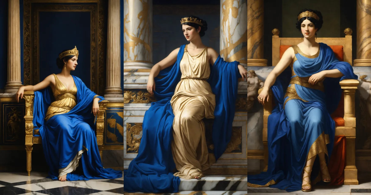 Lexica - Neoclassical art. Neoclassical Painting. Full body. Hera ...