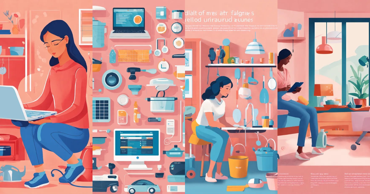 Lexica - Imagery Feature a modern, tech-savvy mom juggling household ...