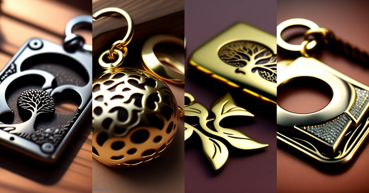 Lexica - Keychain project, metal, modern, looks expensive, detailed ...