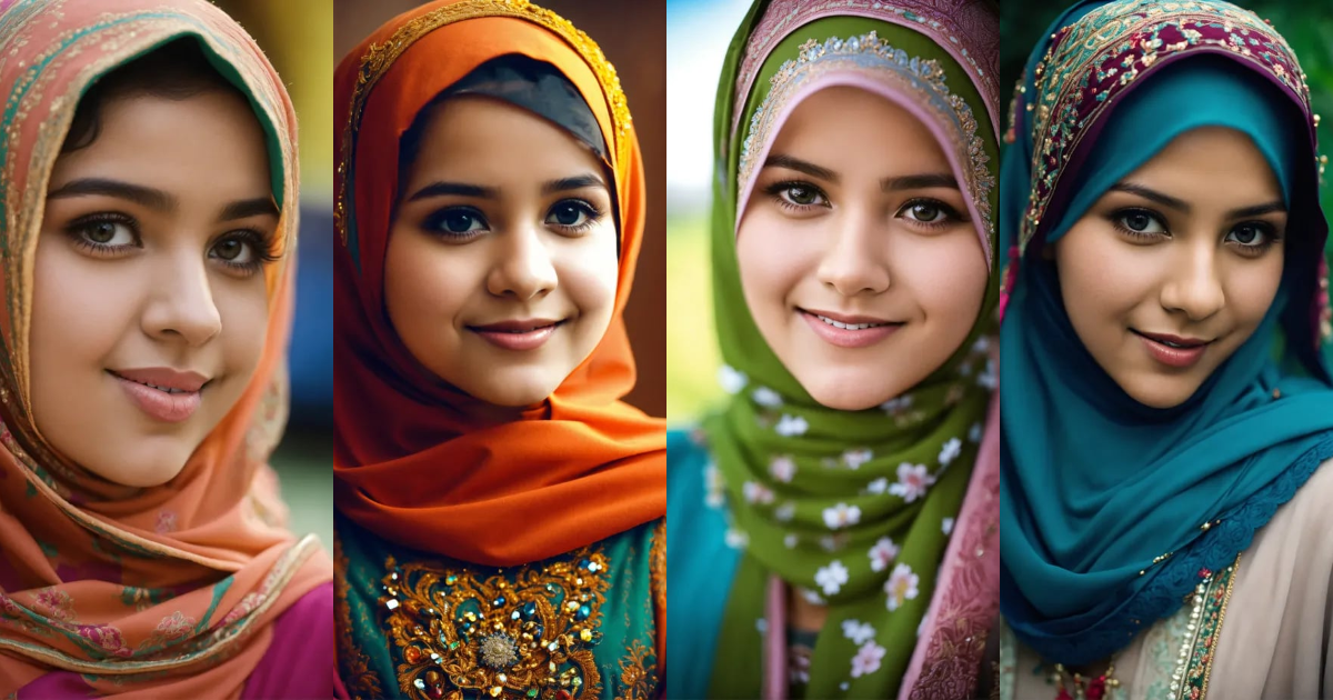 Lexica - A very cute Muslim gril