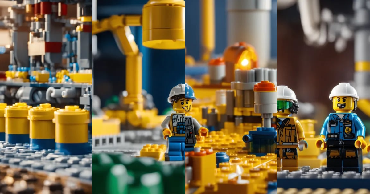 Lexica - A LEGO set for a Nuclear power plant, close up of LEGO figures ...