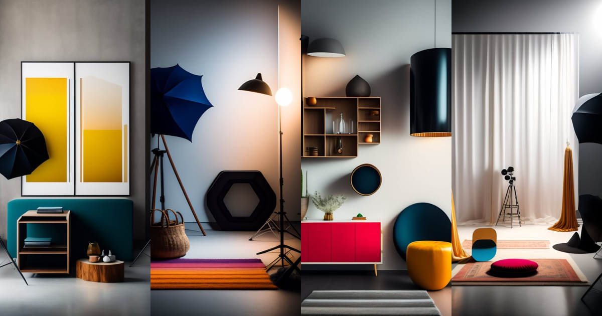 Lexica - Editorial photoshoot setup of different items that are related ...