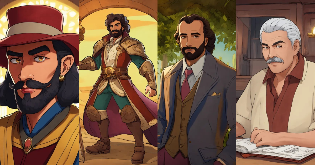 Lexica - Tarcísio Meira in cartoonish cel-shaded style