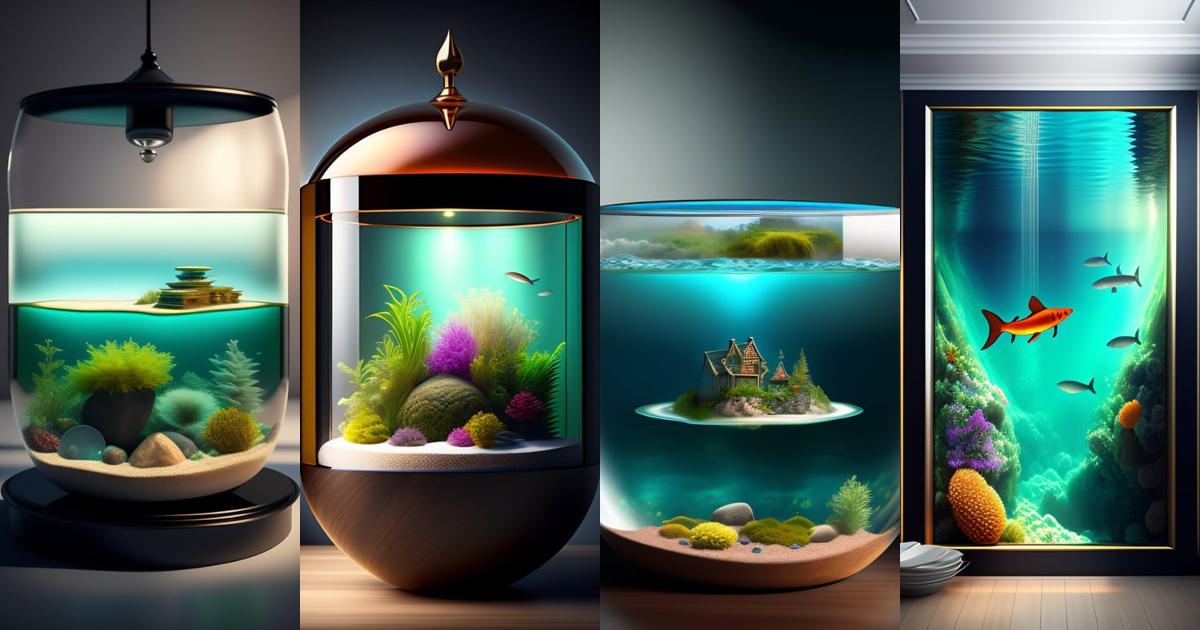Lexica - Surreal art aquarium, realistic render