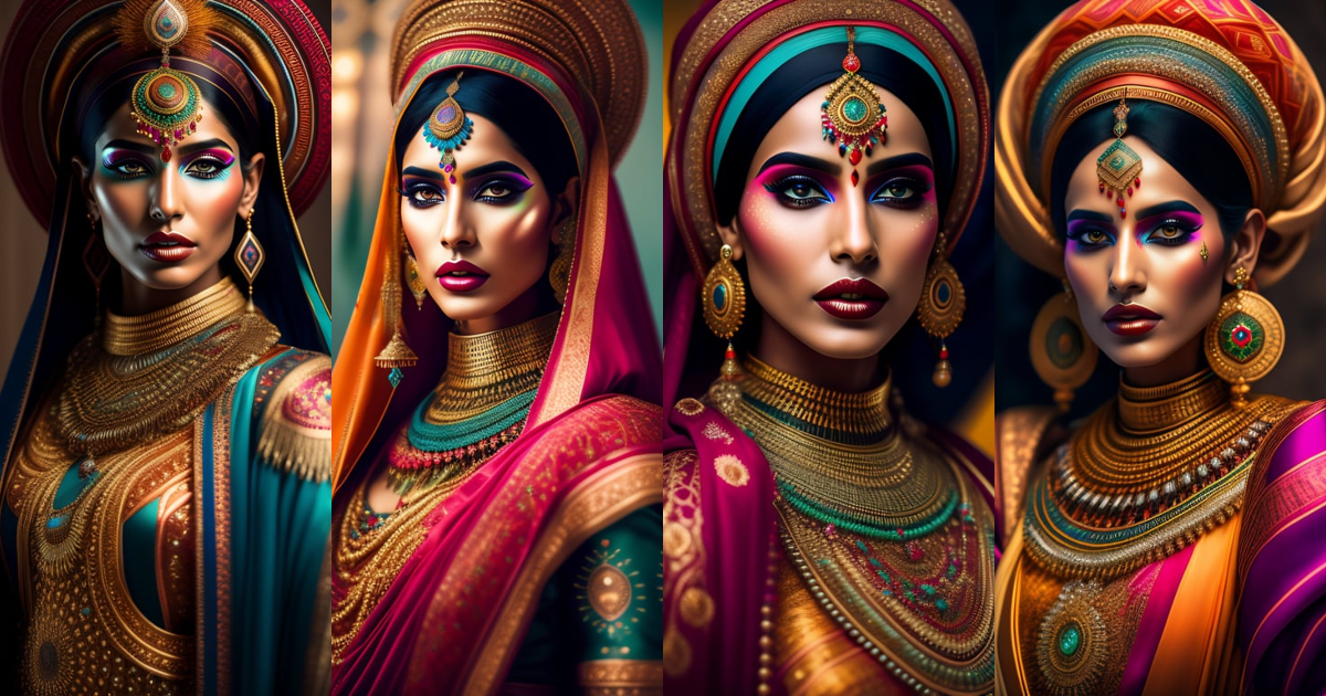 Lexica - Portrait of a beautiful yemenite bride cyborg, cyberpunk ...