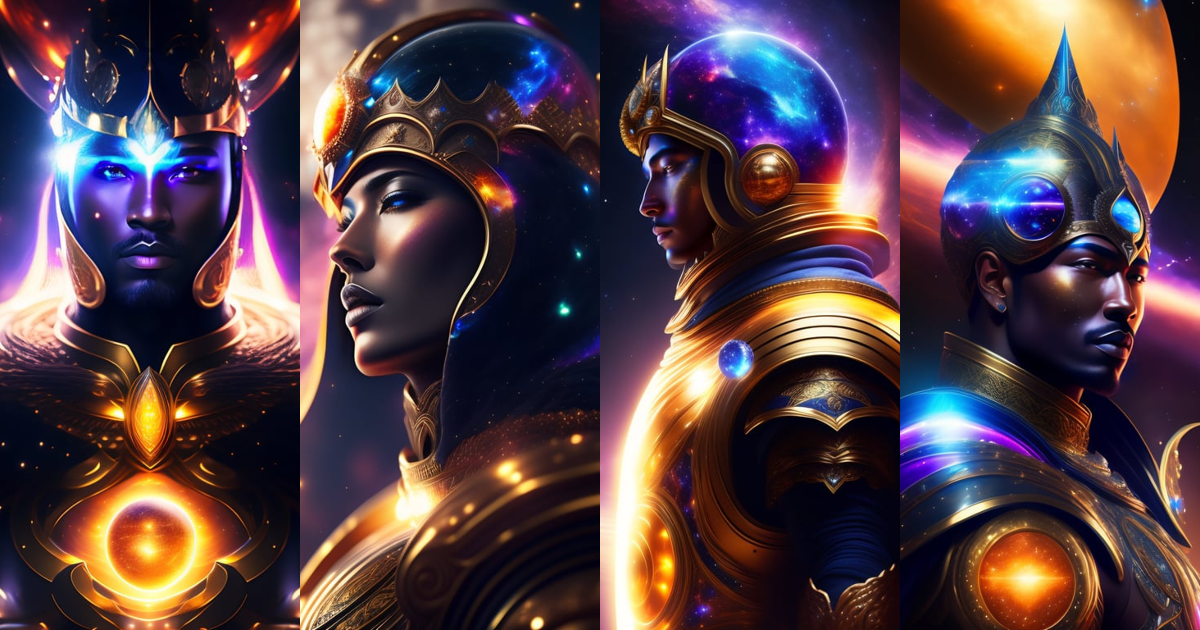 Lexica - Photorealistic fantasy cosmic concept art of a cosmic god with ...