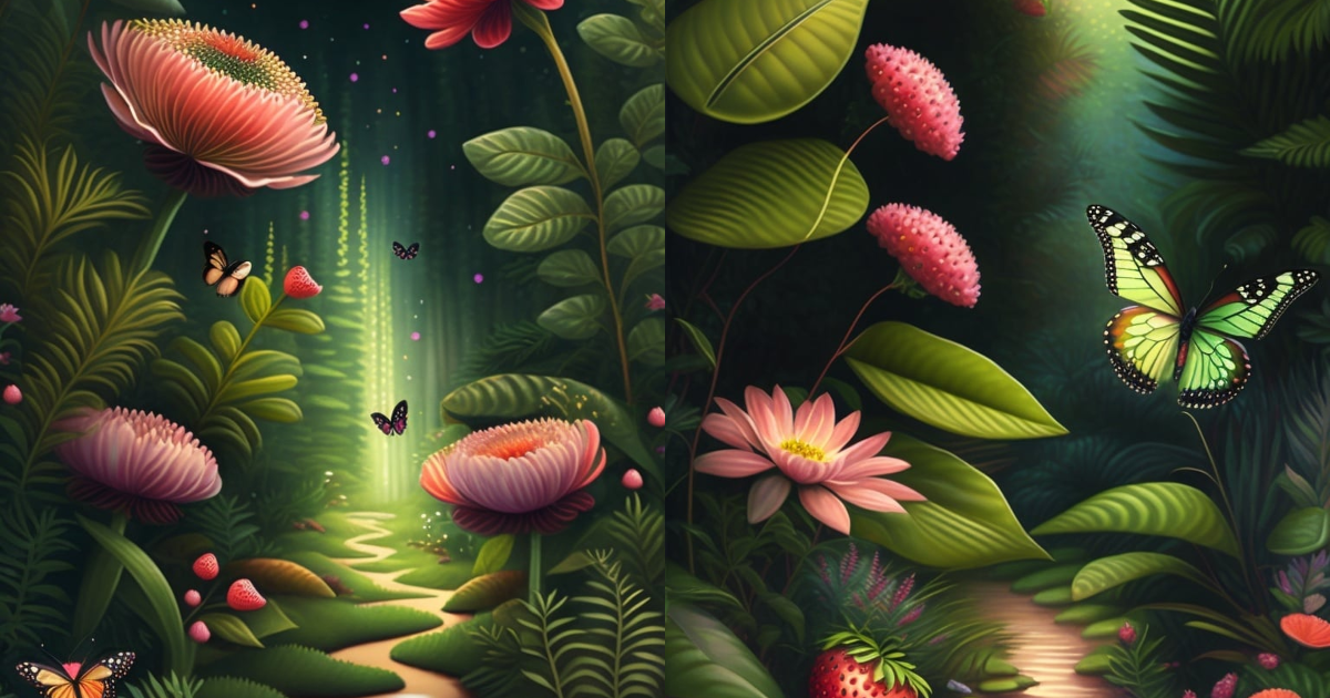 Lexica - Magic trippy strawberry jewel encrusted spiked flowers and ...