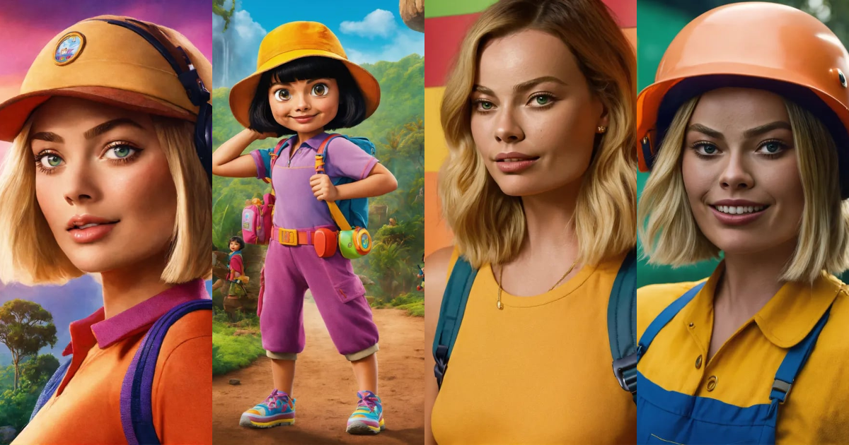 Lexica - Margot Robbie is dora the explorer