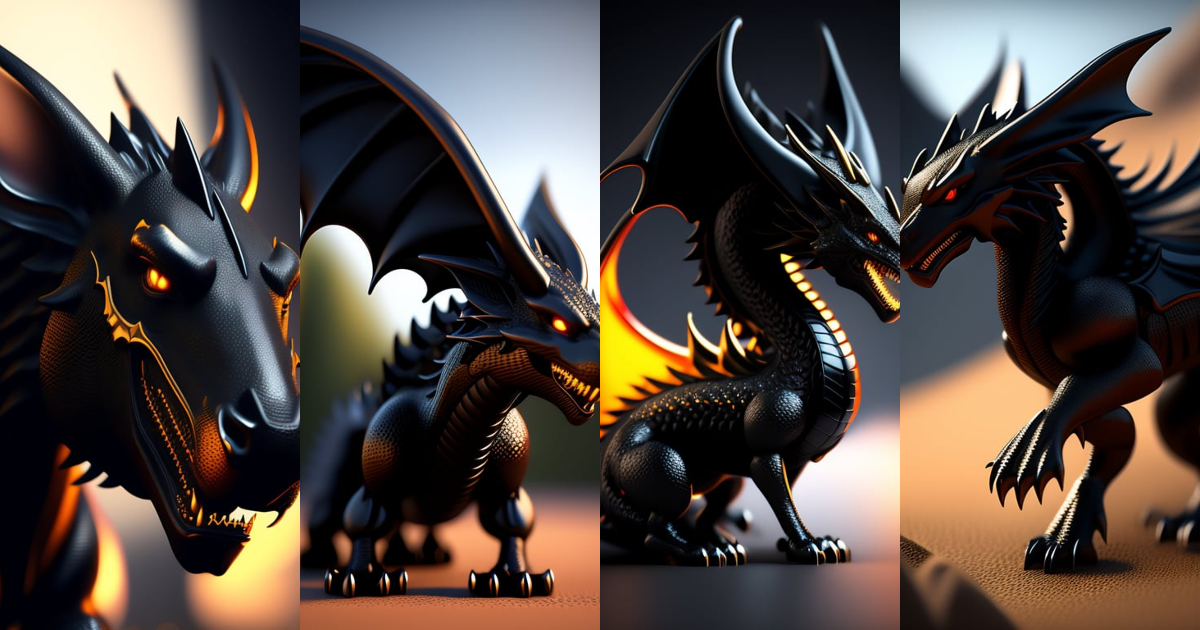Lexica - Black dragon, depth of field,32k, natural light, ray tracing ...