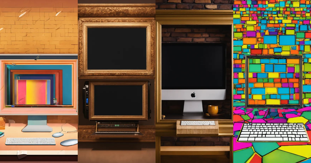 Lexica - Creative frame , computer screen