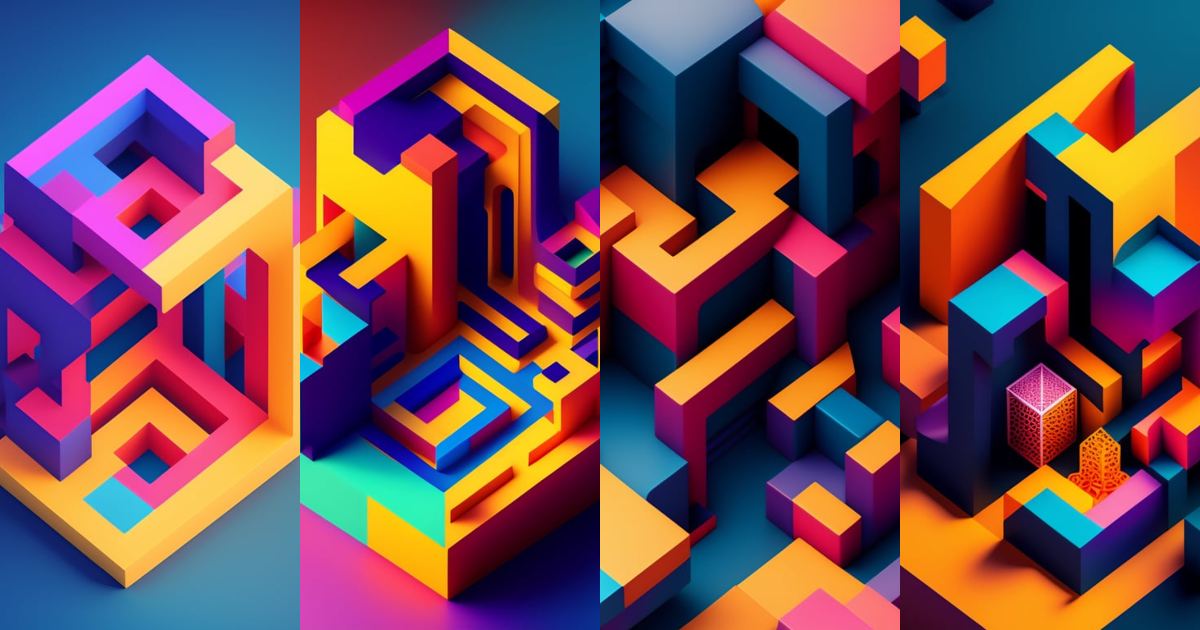 Lexica - 3d geometric shapes, vibrant colors, unsplash wallpaper ...