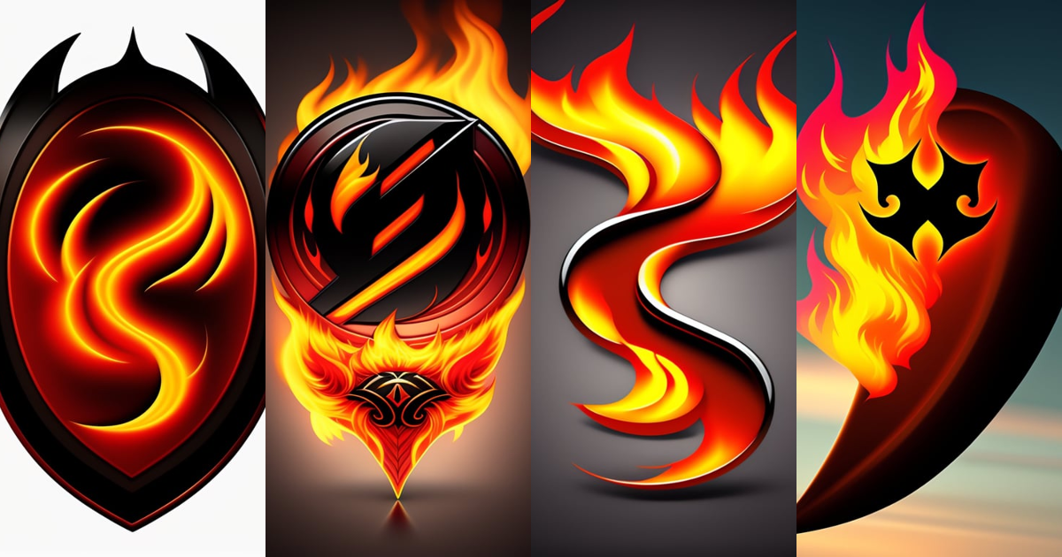 Lexica - Brand identification symbol for a flaming bat company