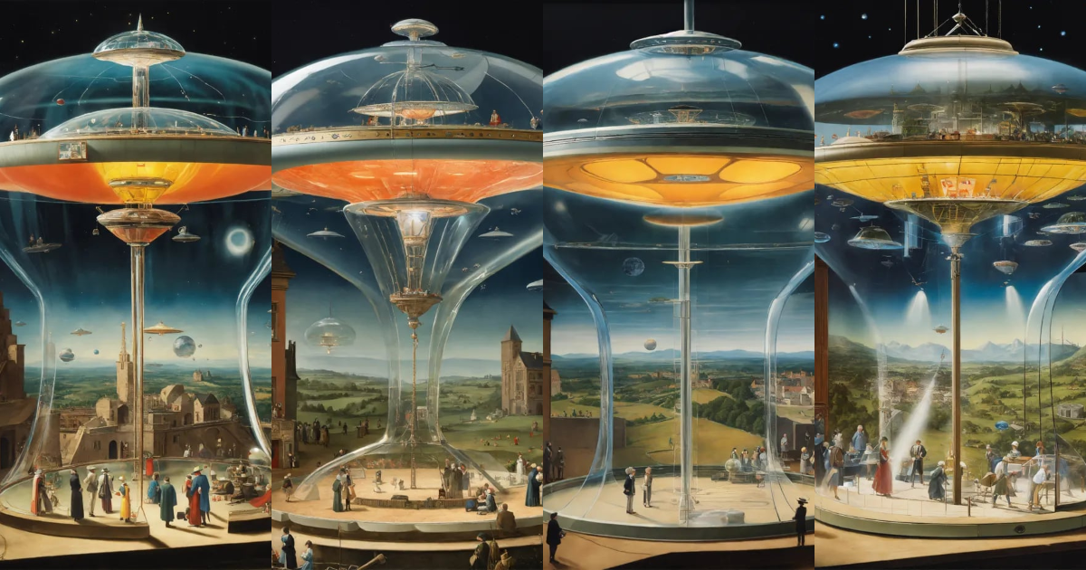 Lexica - A photorealistic close-up view from inside a giant transparent ...