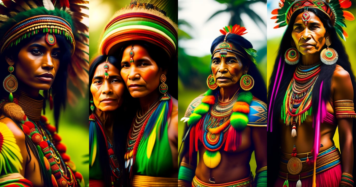 Lexica - Create an image in your mind of the Brazilian Indigenas tribe ...