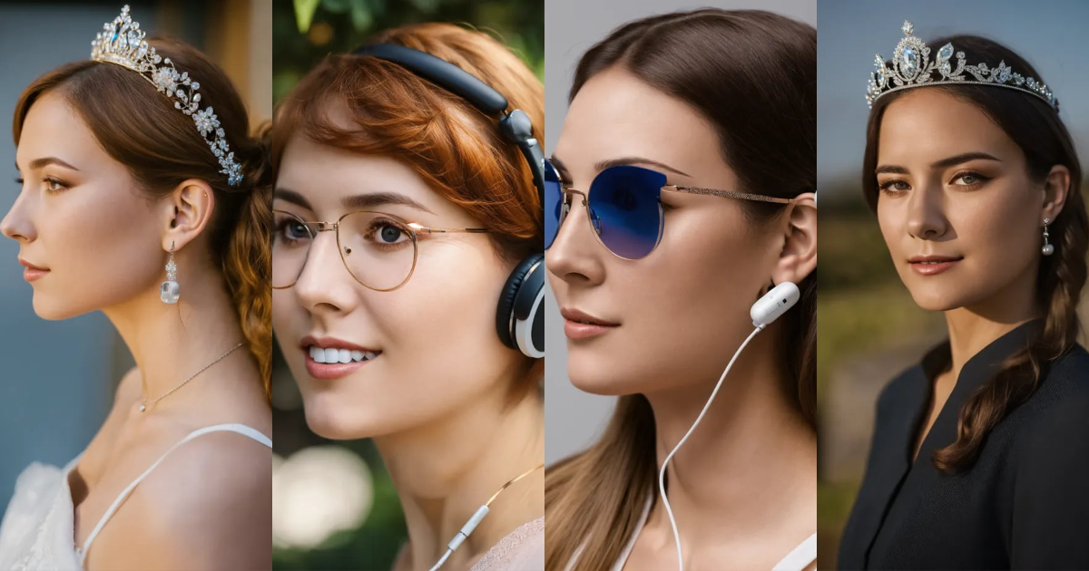 Lexica - Smart elegant small tiara on partially sighted individual with ...