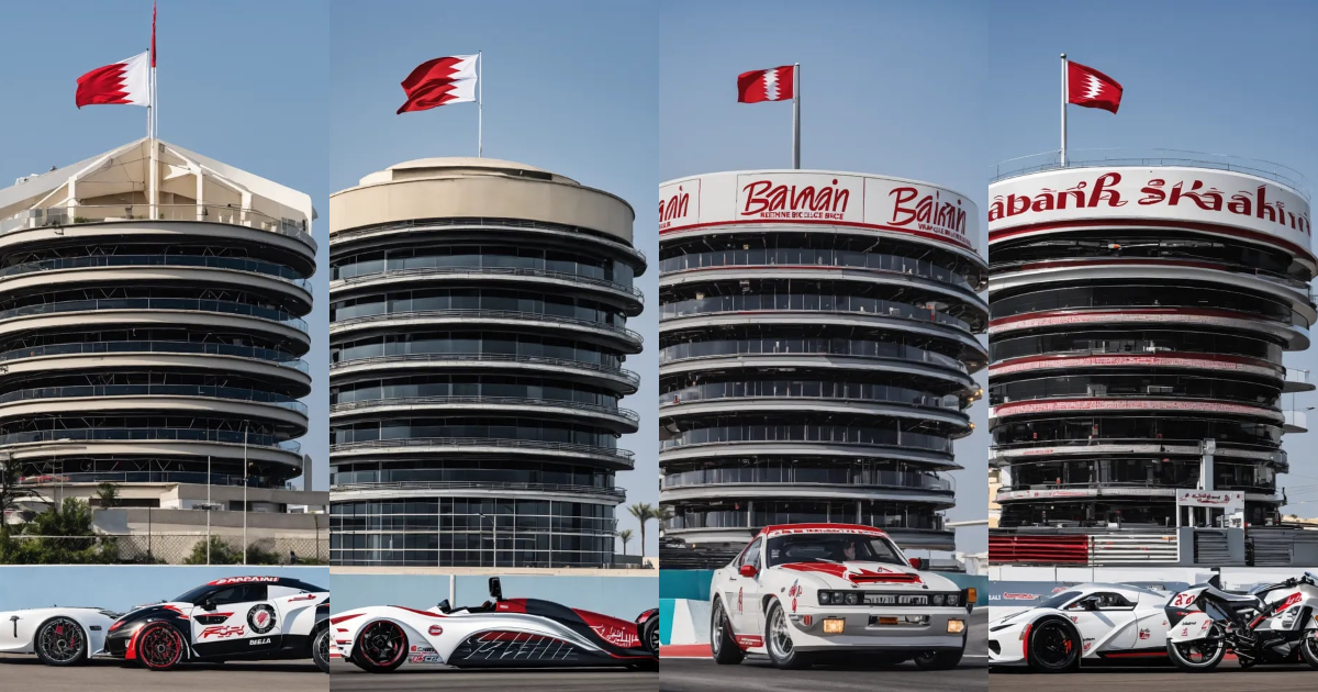 Lexica - Bahrain red and white vector clean modern bike drag race bike ...