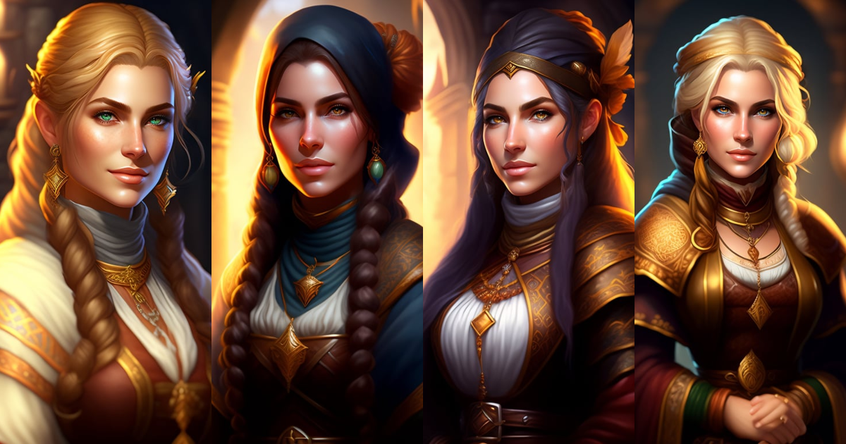 Lexica - Portrait Merchant RPG Female Character design Transparent ...