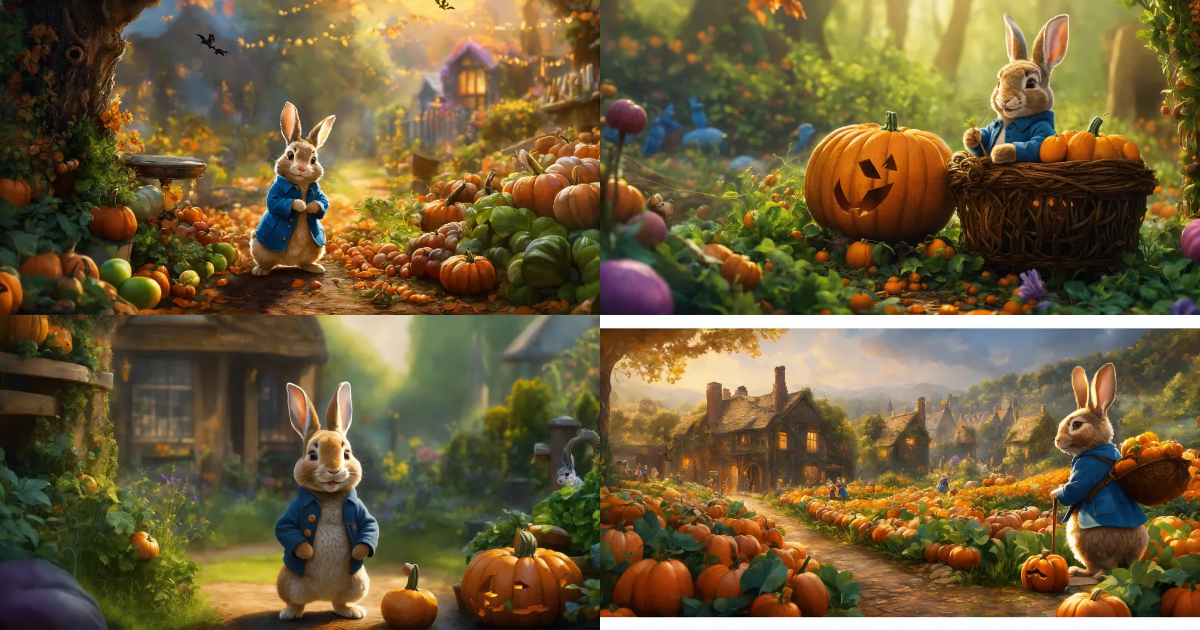 Lexica - Peter Rabbit, Pixar style, Halloween colours, hyper detailed ...