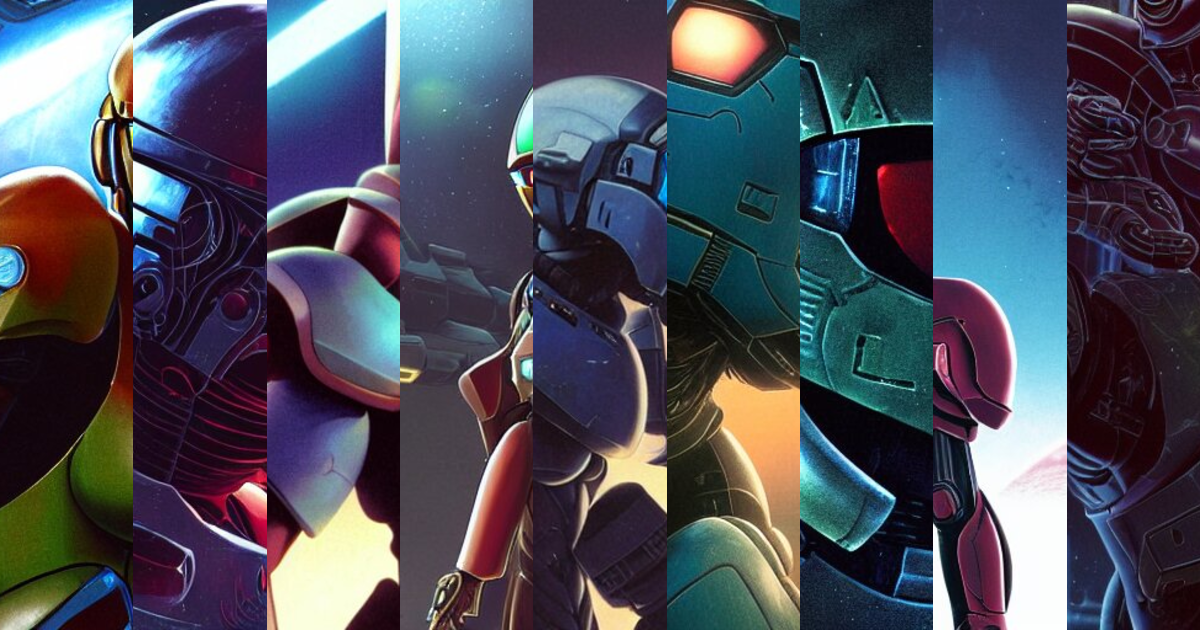 Lexica - Portrait of a samus aran from metroid, in her battle armor ...