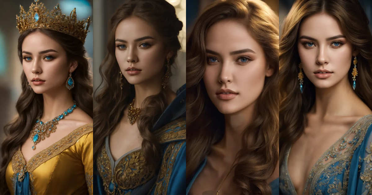 Lexica - Devastatingly beautiful, with the same golden-brown hair and ...