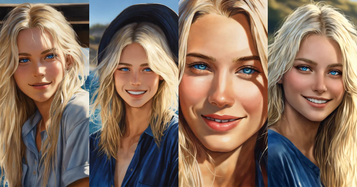 Lexica - Photorealistic drawing, platinum blond girl, long disheveled ...