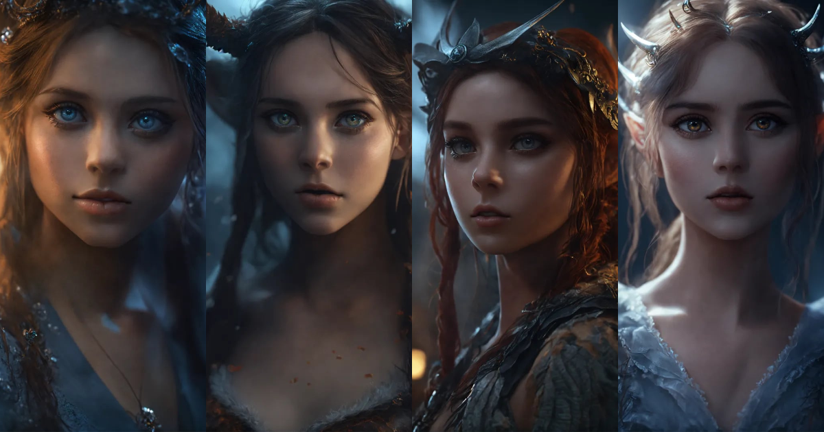 Lexica - Stunning portrait of a demon girl , feeling of fog, fairy ...