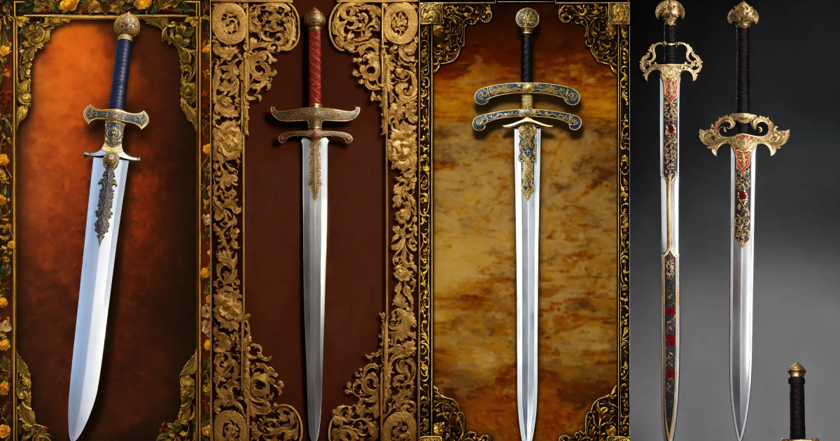 Lexica - Richly decorated long longsword, ultra realistic, very detailled