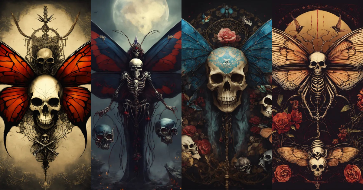 Lexica - Death moth, evil, darkness, skull, skeletal, balance, good and ...