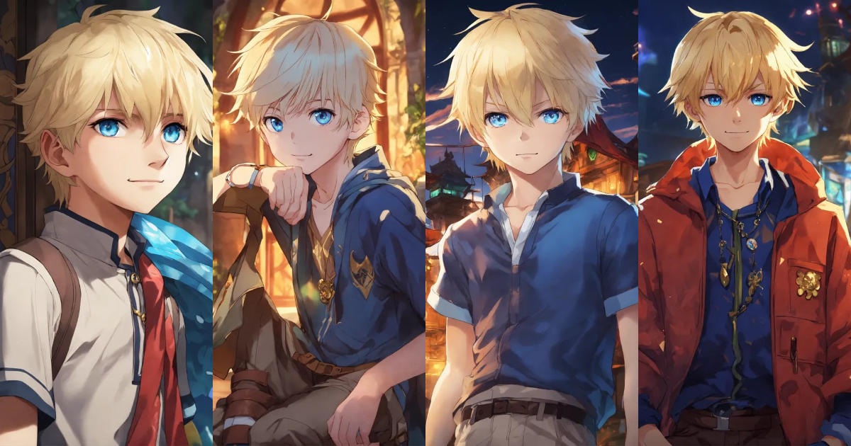 Lexica - Anime, character art, young blonde boy, fantasy, high fantasy ...