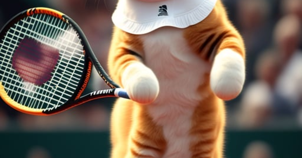 Lexica - Garfield cat playing tennis at wimbeldon central court dressed ...