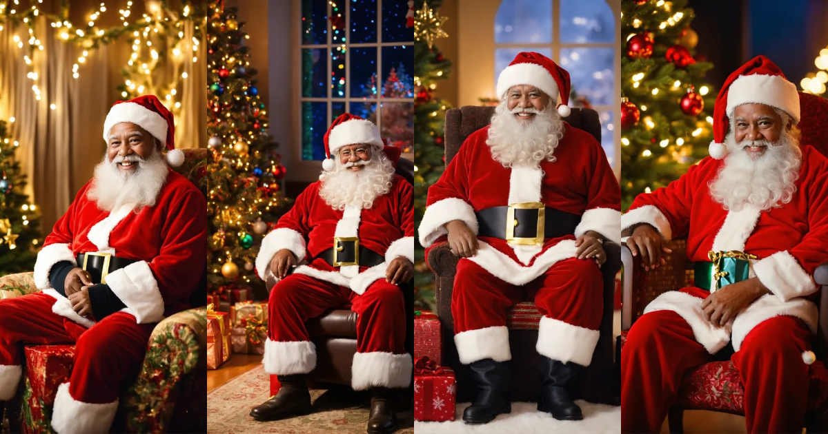 Lexica - Ethnic Santa Claus, ready to hear the heartfelt Christmas ...