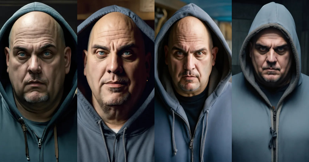Lexica - UNCLE FESTER JOHN FETTERMAN WEARING A HOODIE OVER HIS HEAD ...