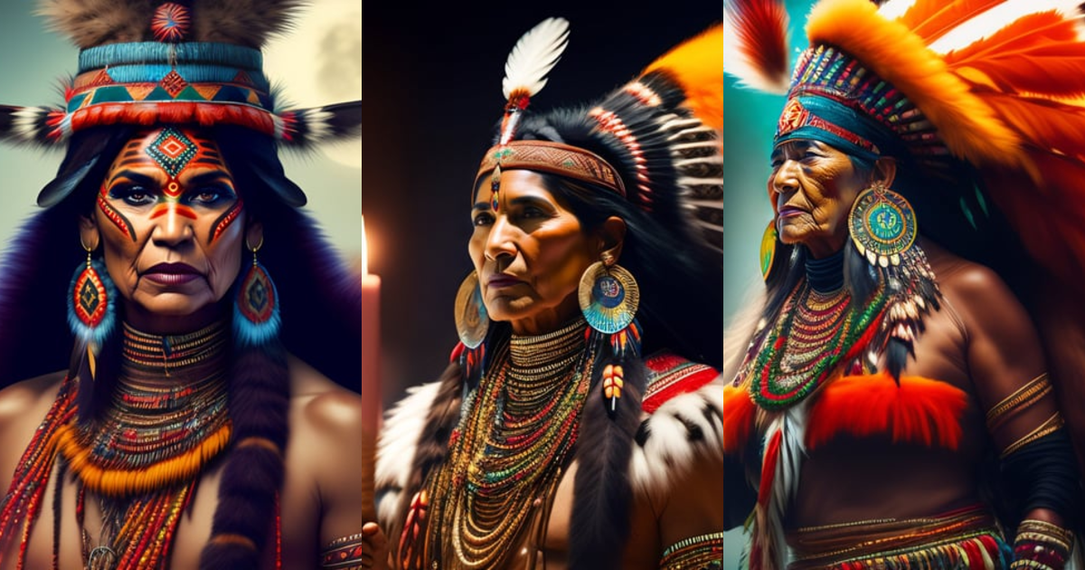 Lexica - Native American witch doctor, covered in animal skins ...