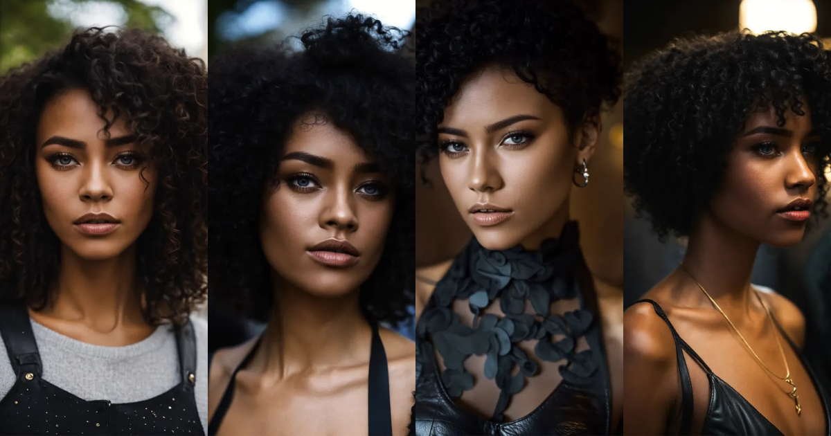 Lexica - Guerrier cheveux noirs et courts bouclés habillé en cuir noir ...