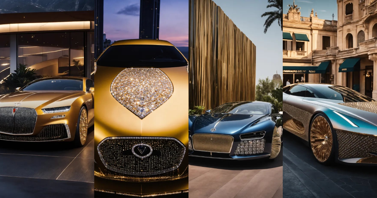 Lexica - Luxury unknown car, chic car diamond design