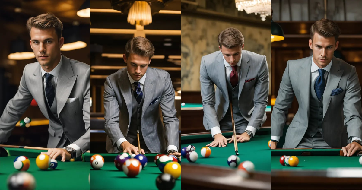 Lexica - A young German businessman in light grey pinstripe vested suit ...