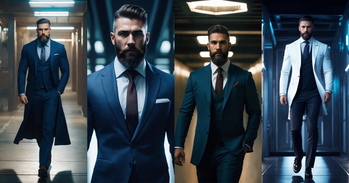 Lexica - Well groomed bearded man, a strong handsome white god wizard ...