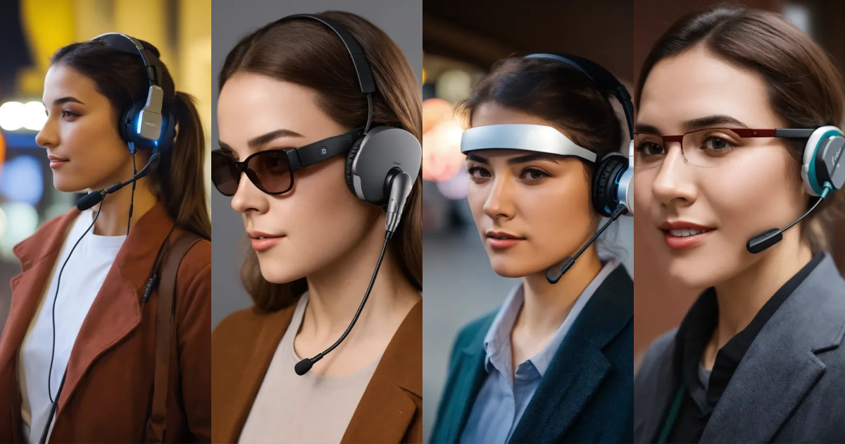 Lexica - Smart elegant small headset on visually impaired individual ...