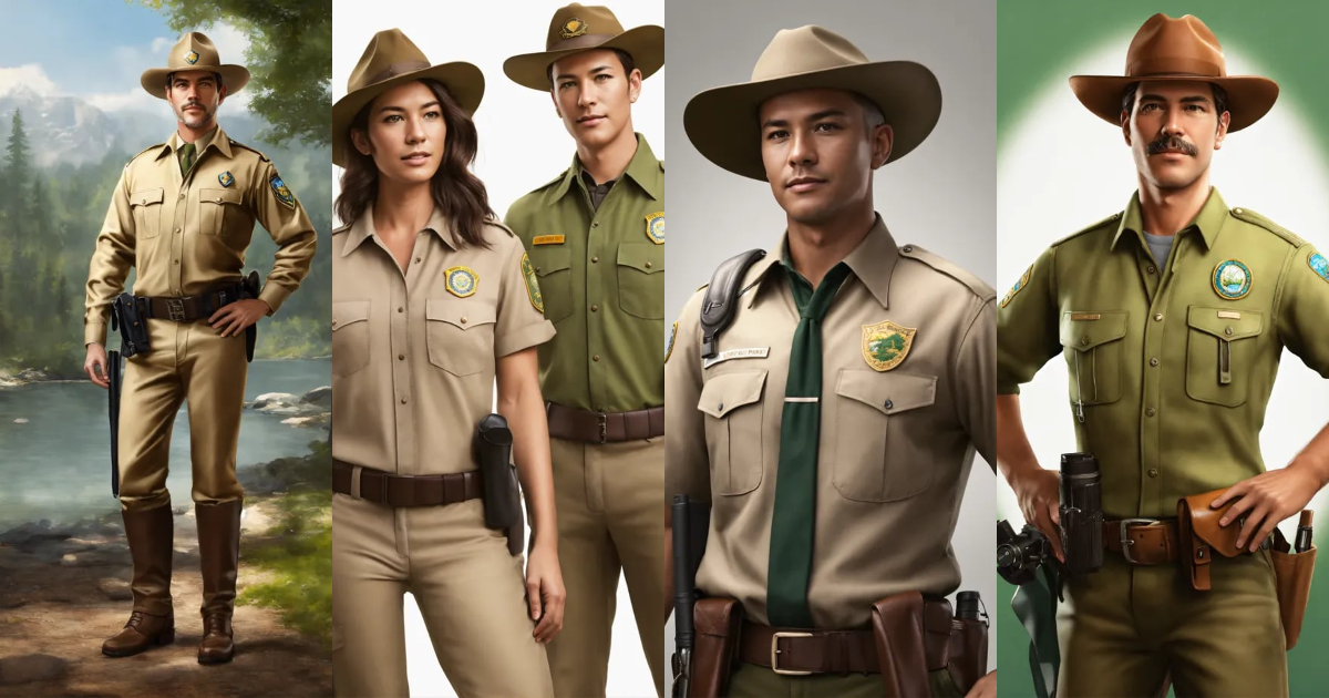 Lexica - A friendly park ranger in ultra modern outfit, photo realistic ...