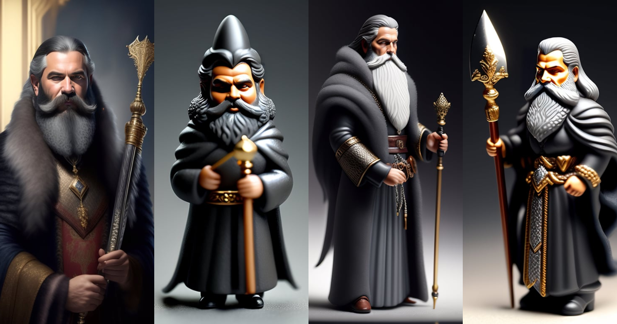 Lexica - A gray-colored dark lord with long beard and very small hands ...