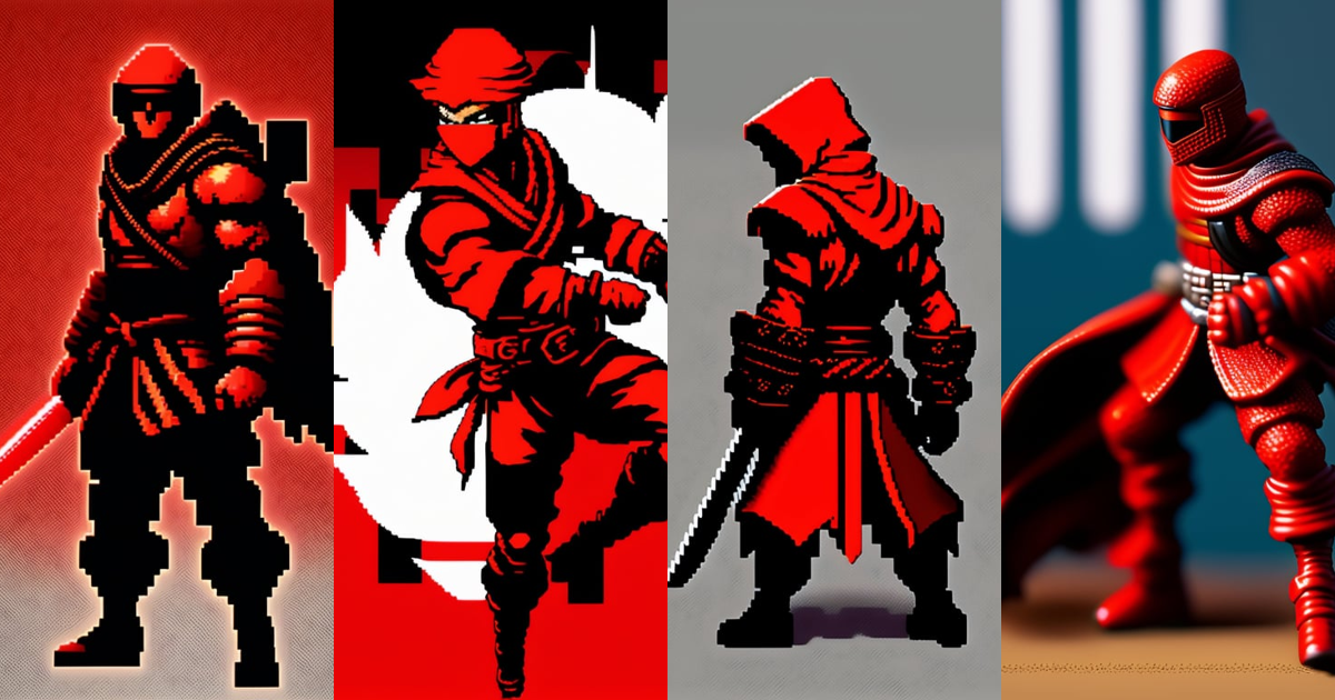 Lexica - 8-bit red ninja from ninja gaiden