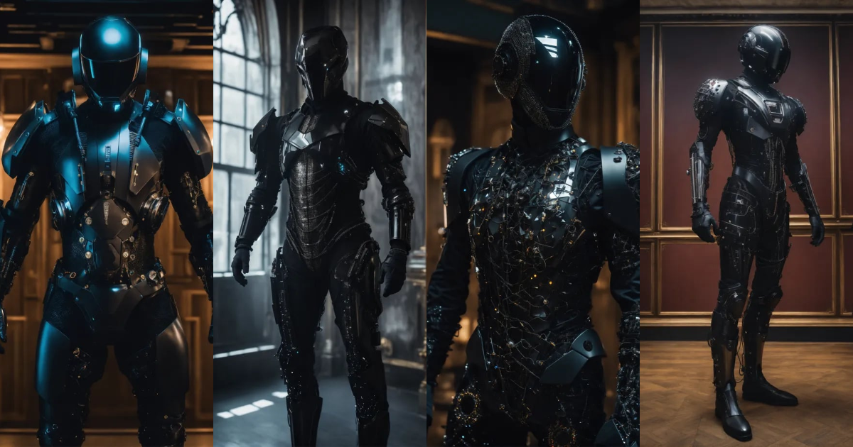 Lexica - An ultrarealistic photograph of a futuristic full body power ...