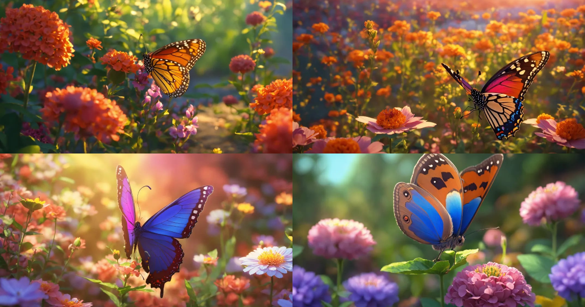 Lexica - Hello, butterfly. He dances among the fresh flowers, gently ...