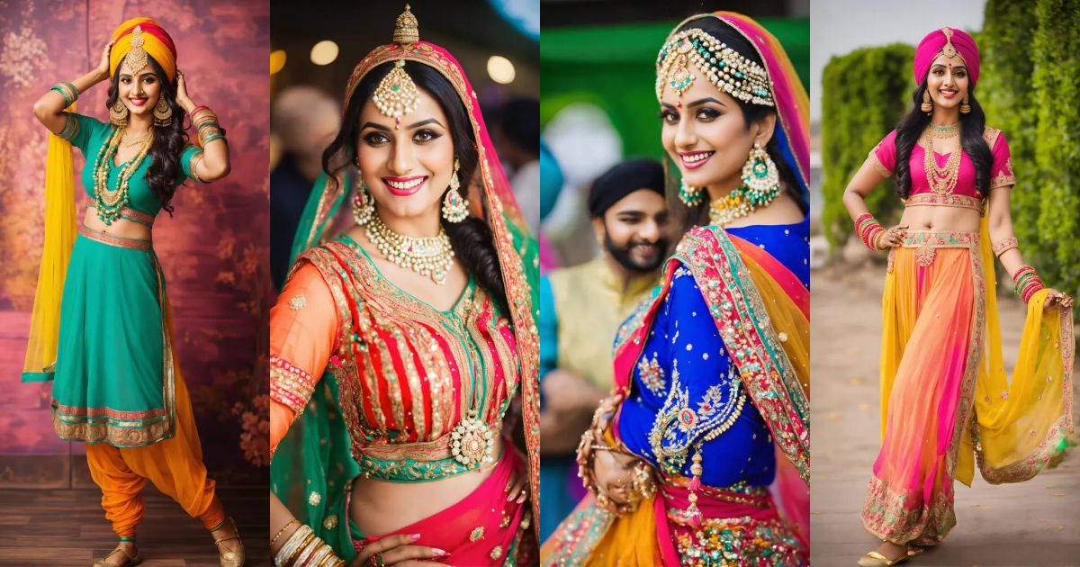 Lexica - Stunning sikh woman, dancing bhangra, props in hand, turban on ...