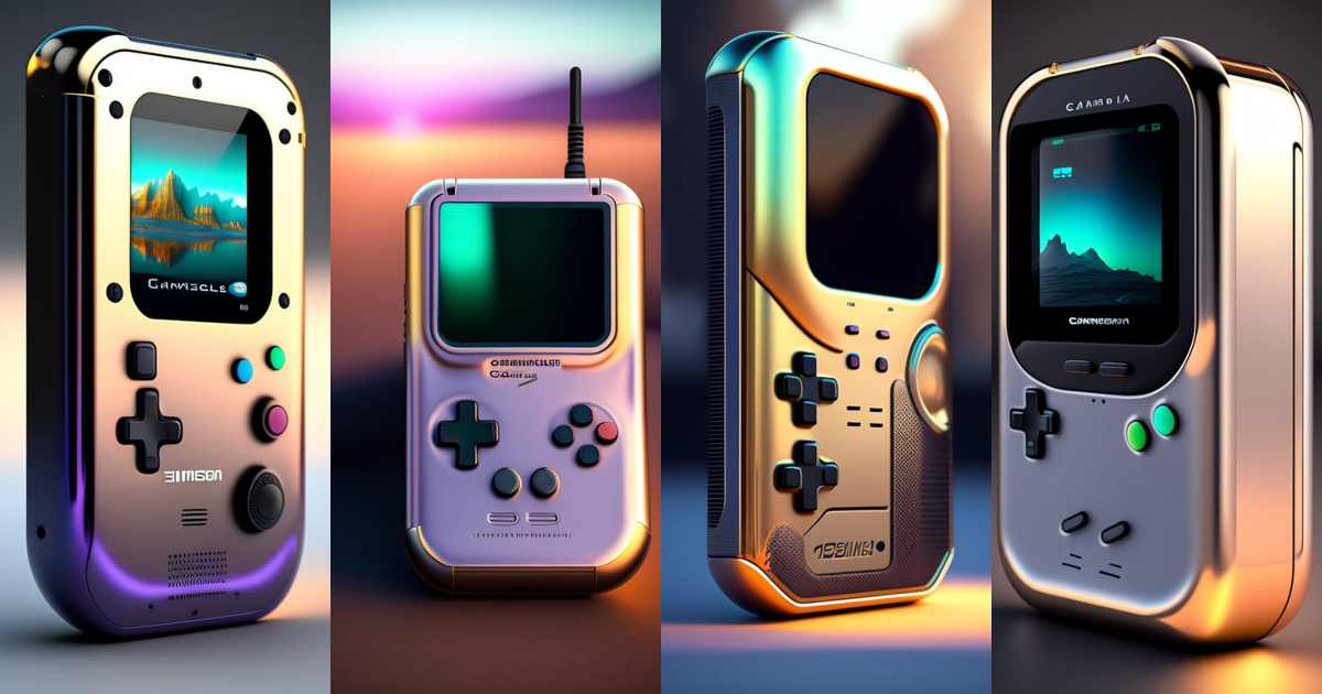 Lexica - Futuristic surreal gameboy console. highly detailed digital ...
