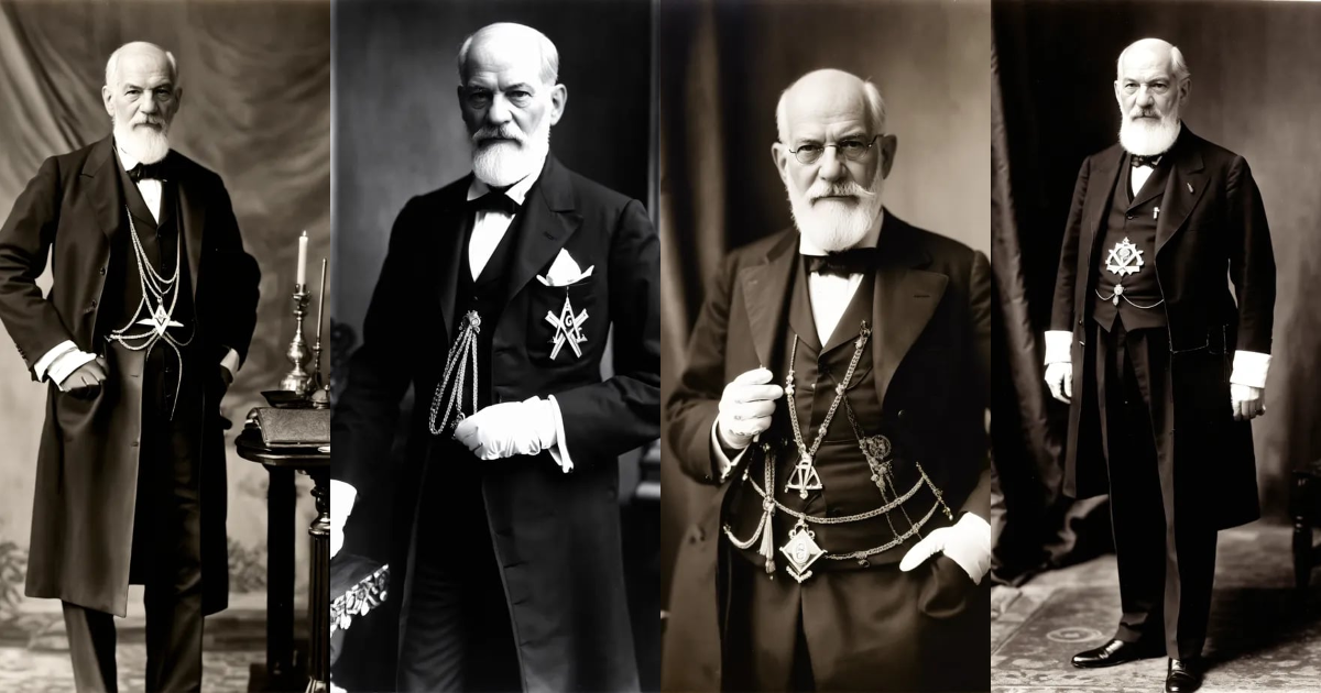 Lexica - Sigmund Freud standing, wearing a Masonic apron, as a ...