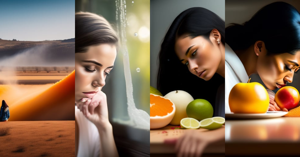 Lexica - Sad young woman peeling away