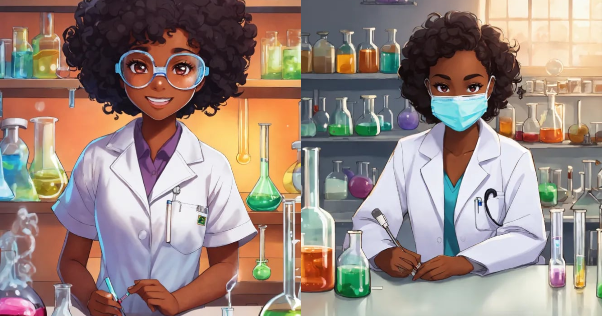 Lexica - Make me Cartoon of a little 10 yr African American dark ...